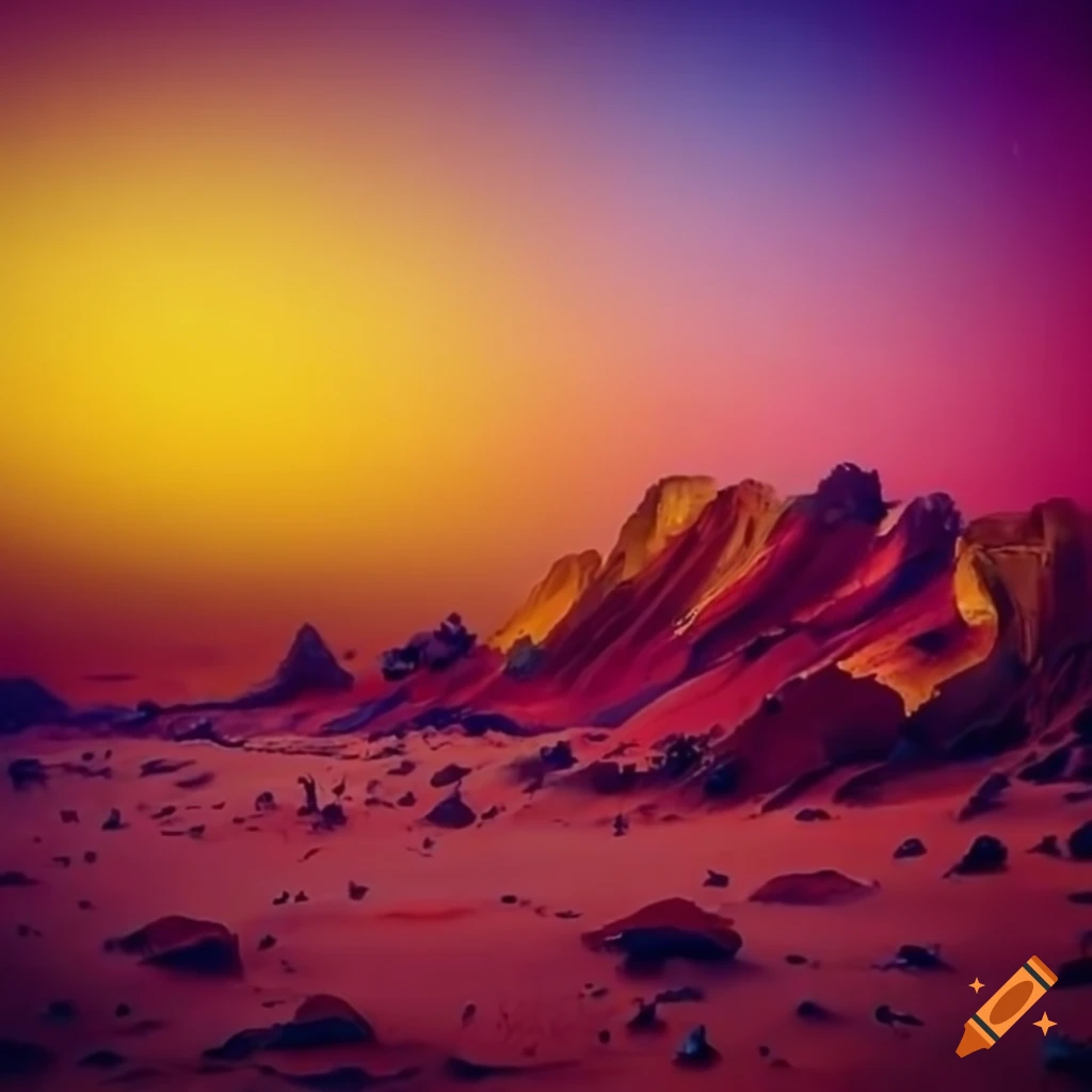 Colorful wasteland artwork