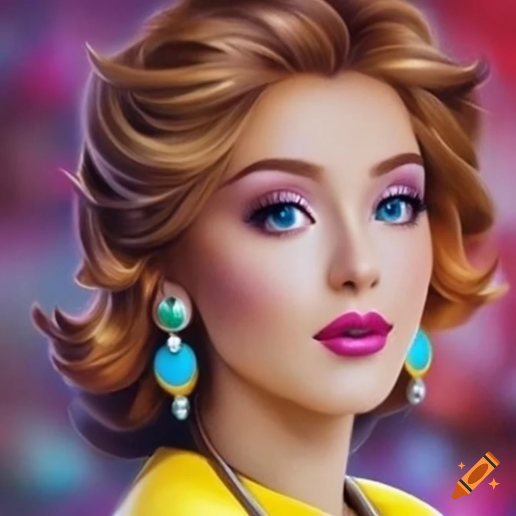 Portrait of princess daisy in golden age hollywood style