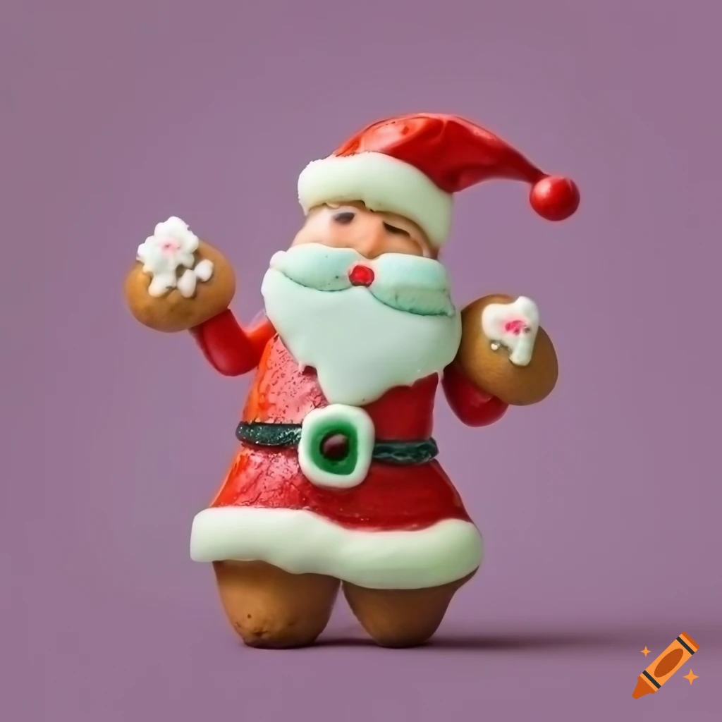 Cookie santa eating cookies