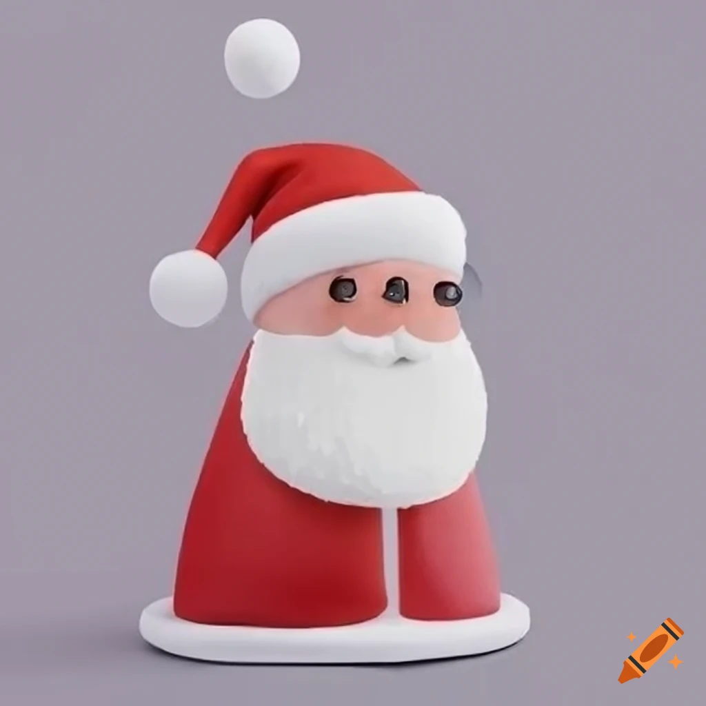Minimalist illustration of santa claus on Craiyon