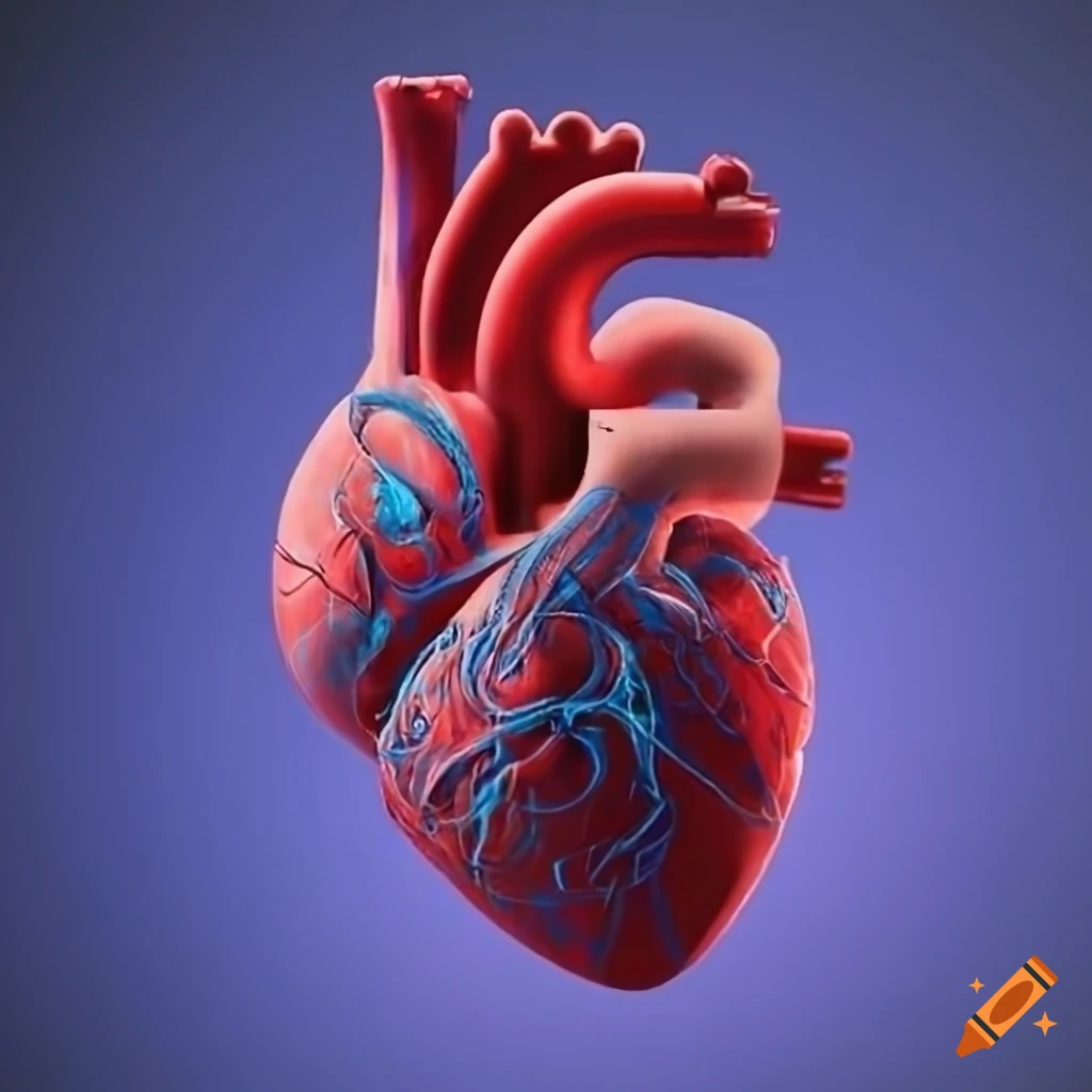 Concept art of a heart-engine on Craiyon