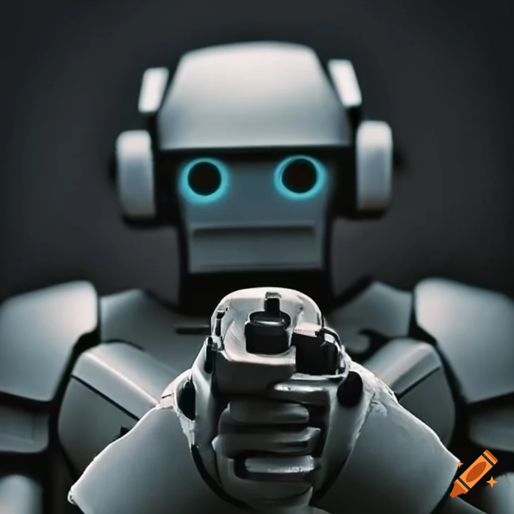 Picture of a robot with two guns on Craiyon