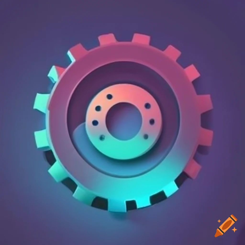 Modern logo design featuring transmission gears