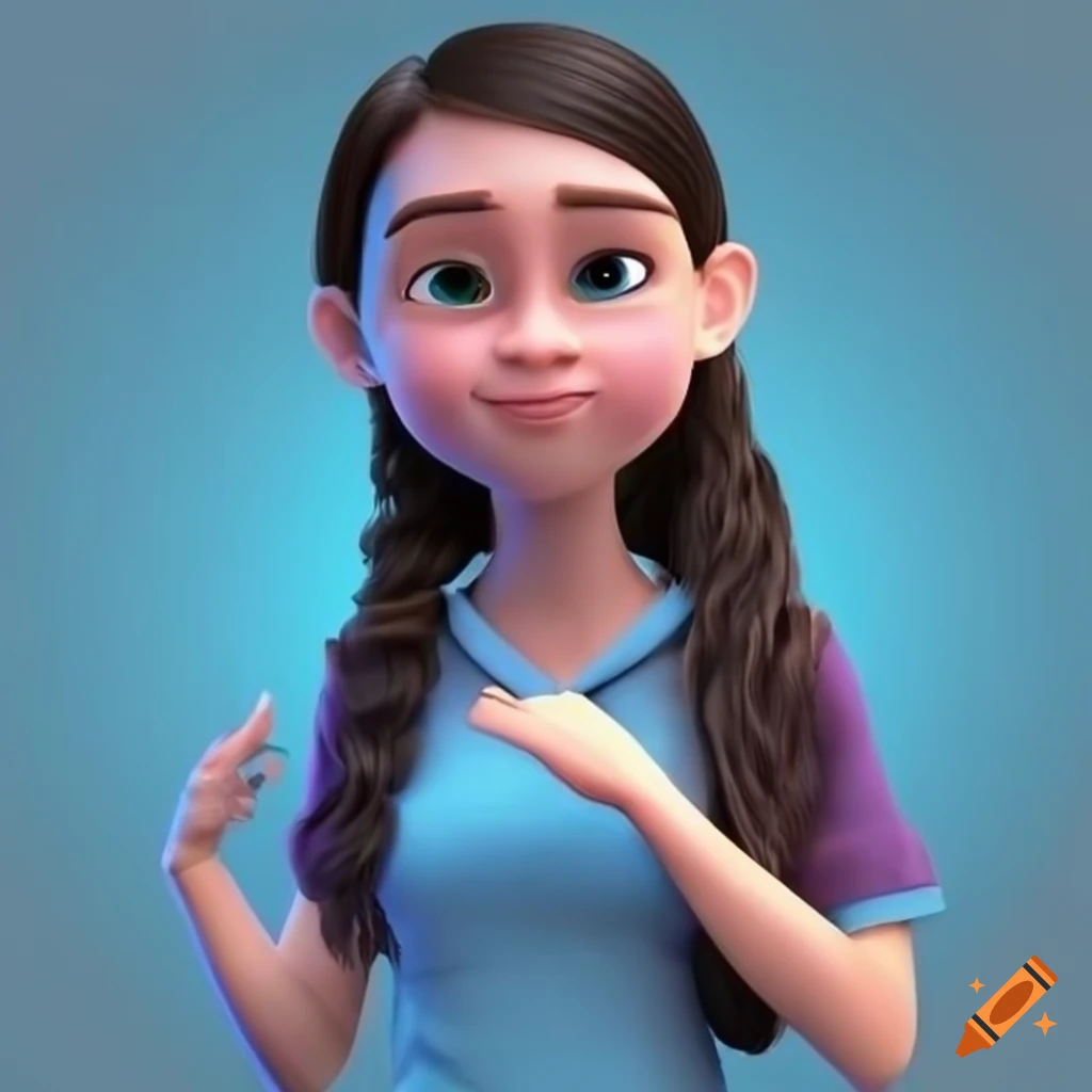 3D character of a stressed student in a blue university shirt on Craiyon