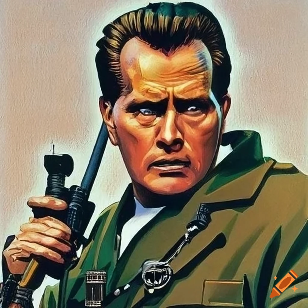 Funny illustration of Martin Sheen as Captain Benjamin L. Willard on ...
