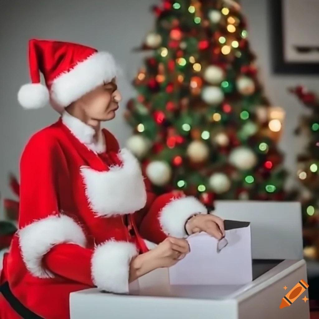 Christmas voting scene