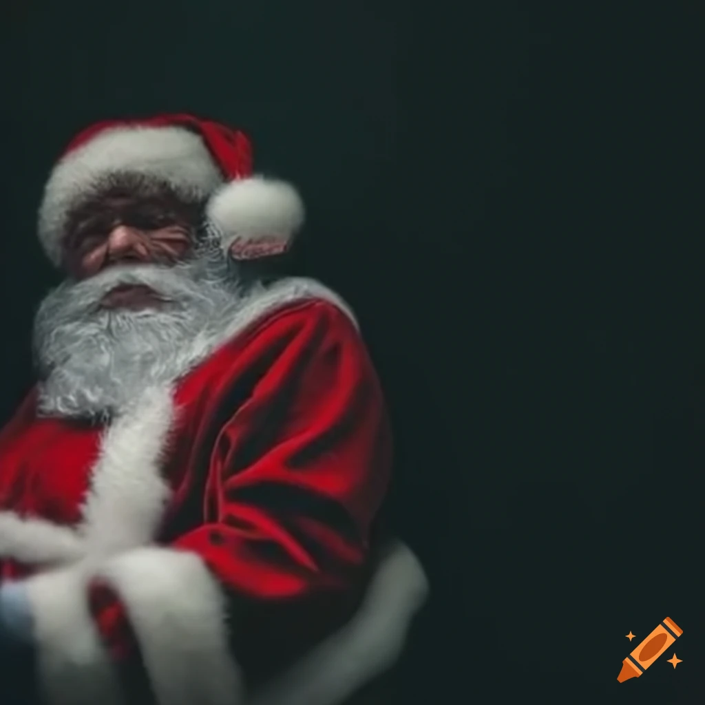 Picture of a sad santa claus