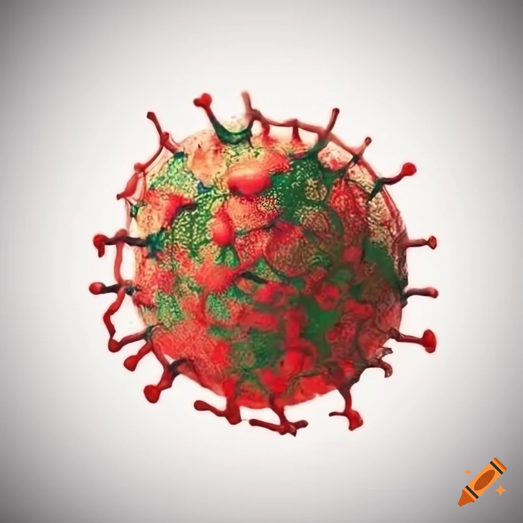 Illustration of aav virus with genetic material