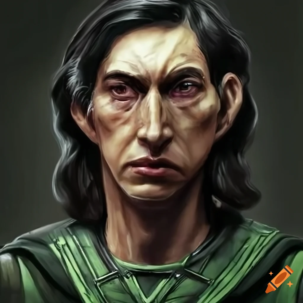 Fan art of Adam Driver as Romulan Praetor Shinzon on Craiyon