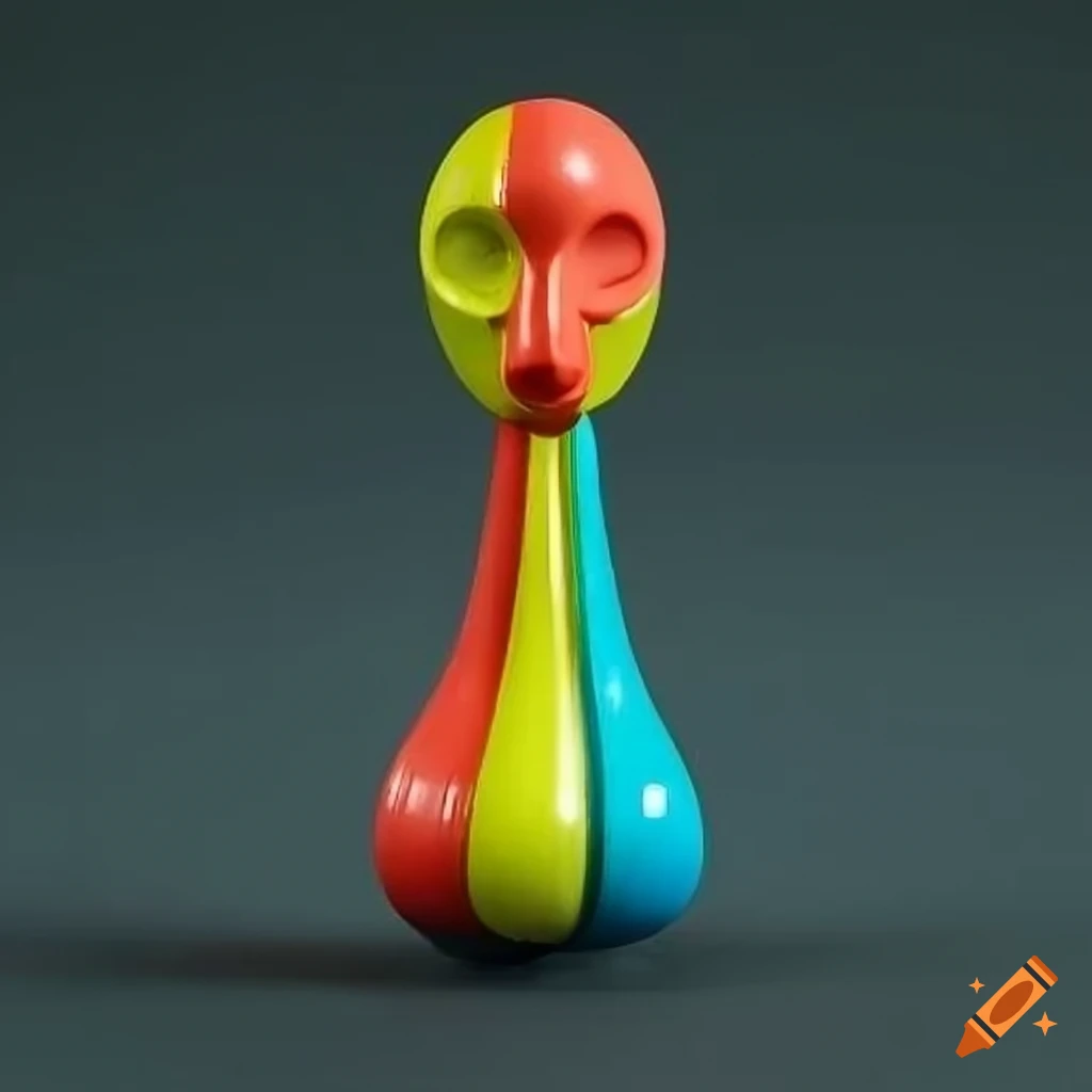 Vibrant 3d colored plastic toys