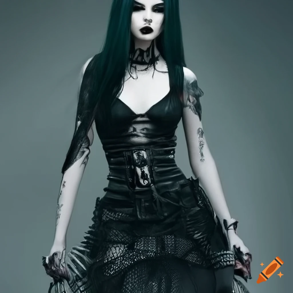 Image of a confident goth woman