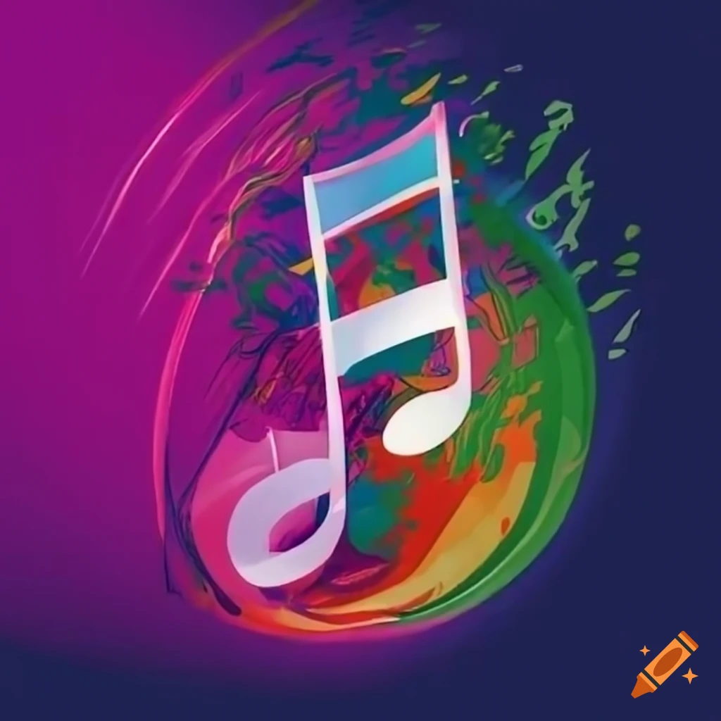 Eurovision song contest logo with music vibes
