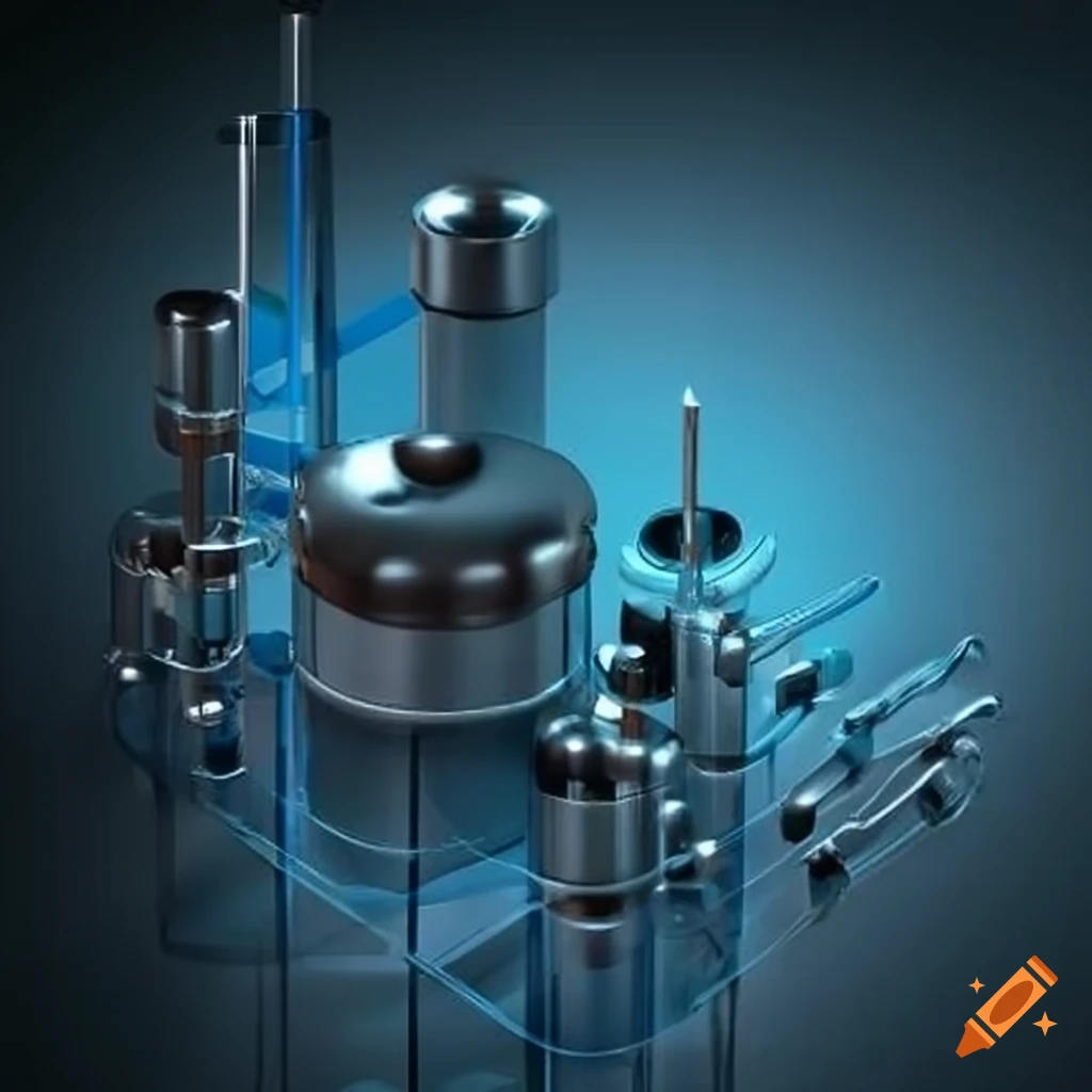 Technical design with tubes and metal structures