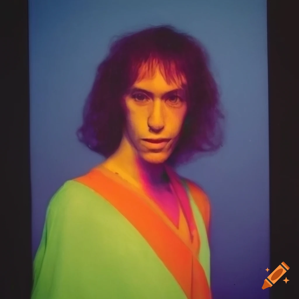 Vibrant and detailed vintage polaroid portrait on Craiyon