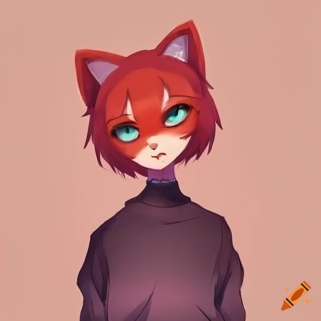 Illustration of a red-haired cat