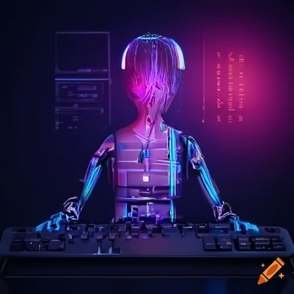 Keyboard and ai typing