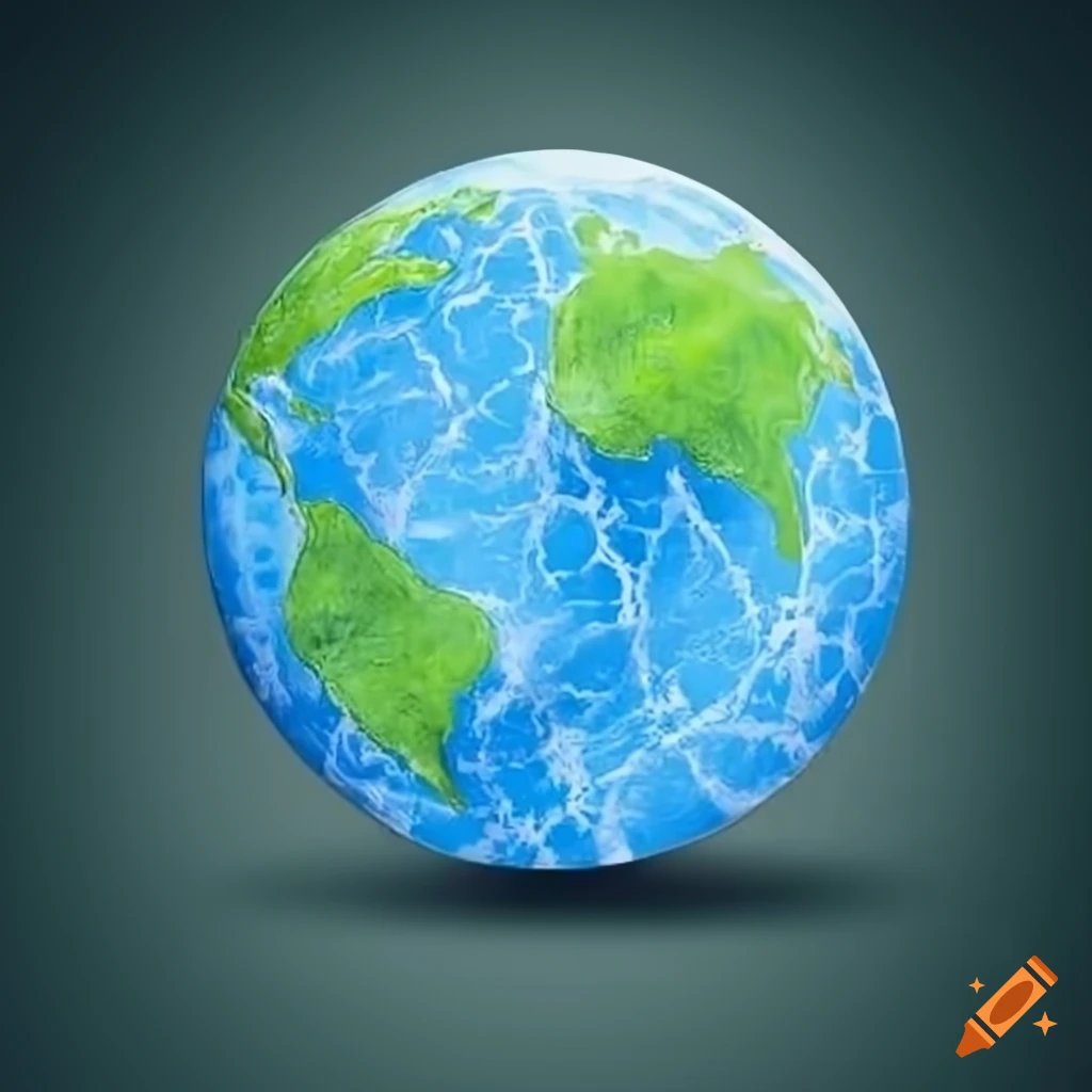 Hand-drawn earth with shhh gesture