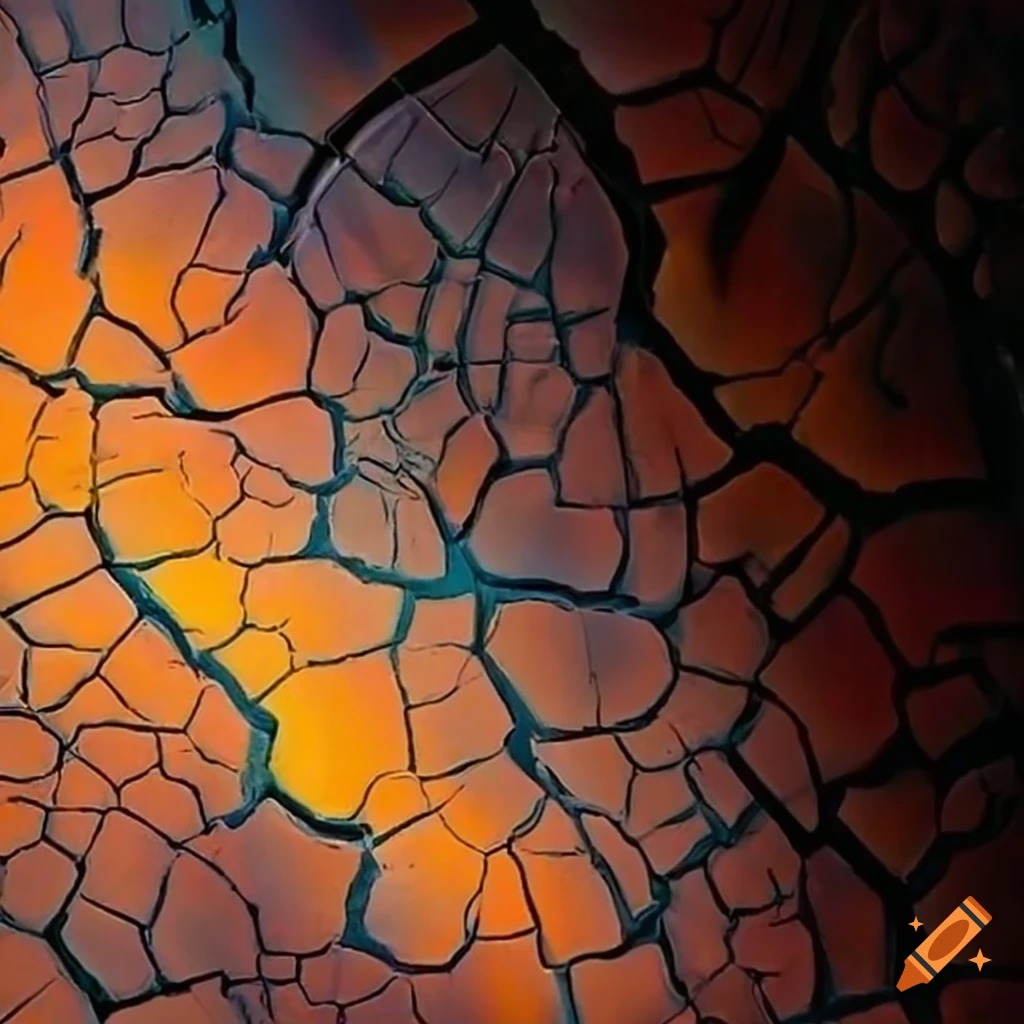 Abstract art of cracked surface