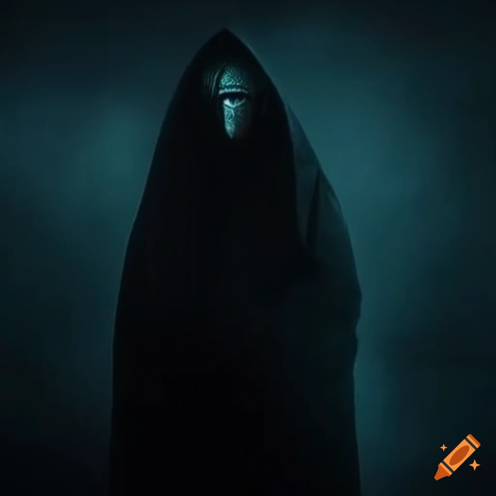 Artwork of a mysterious masked figure in a dream-like world