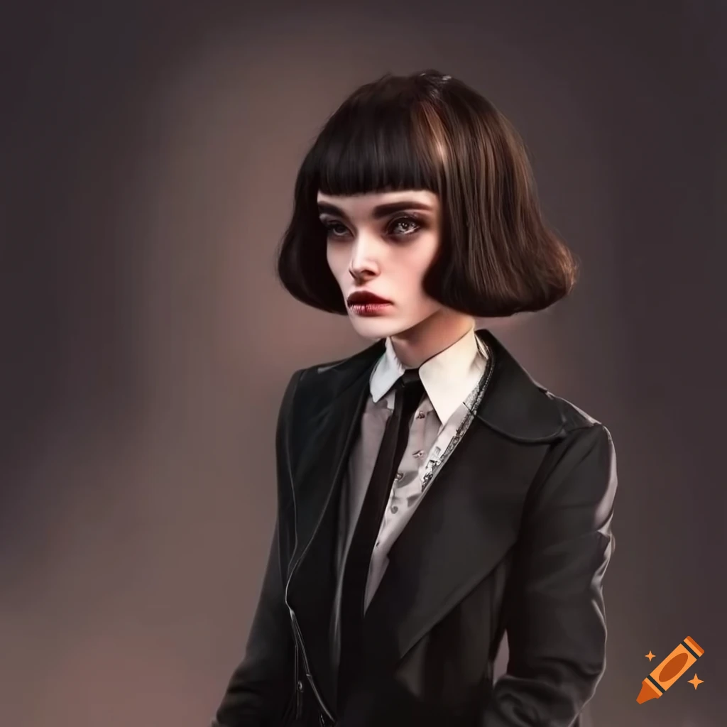 Mathilda from Leon the Professional in her iconic outfit on Craiyon