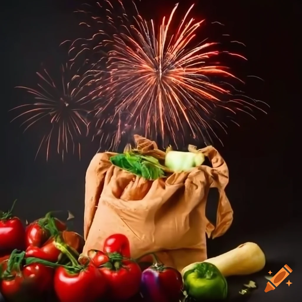 Festive fireworks with vegetables