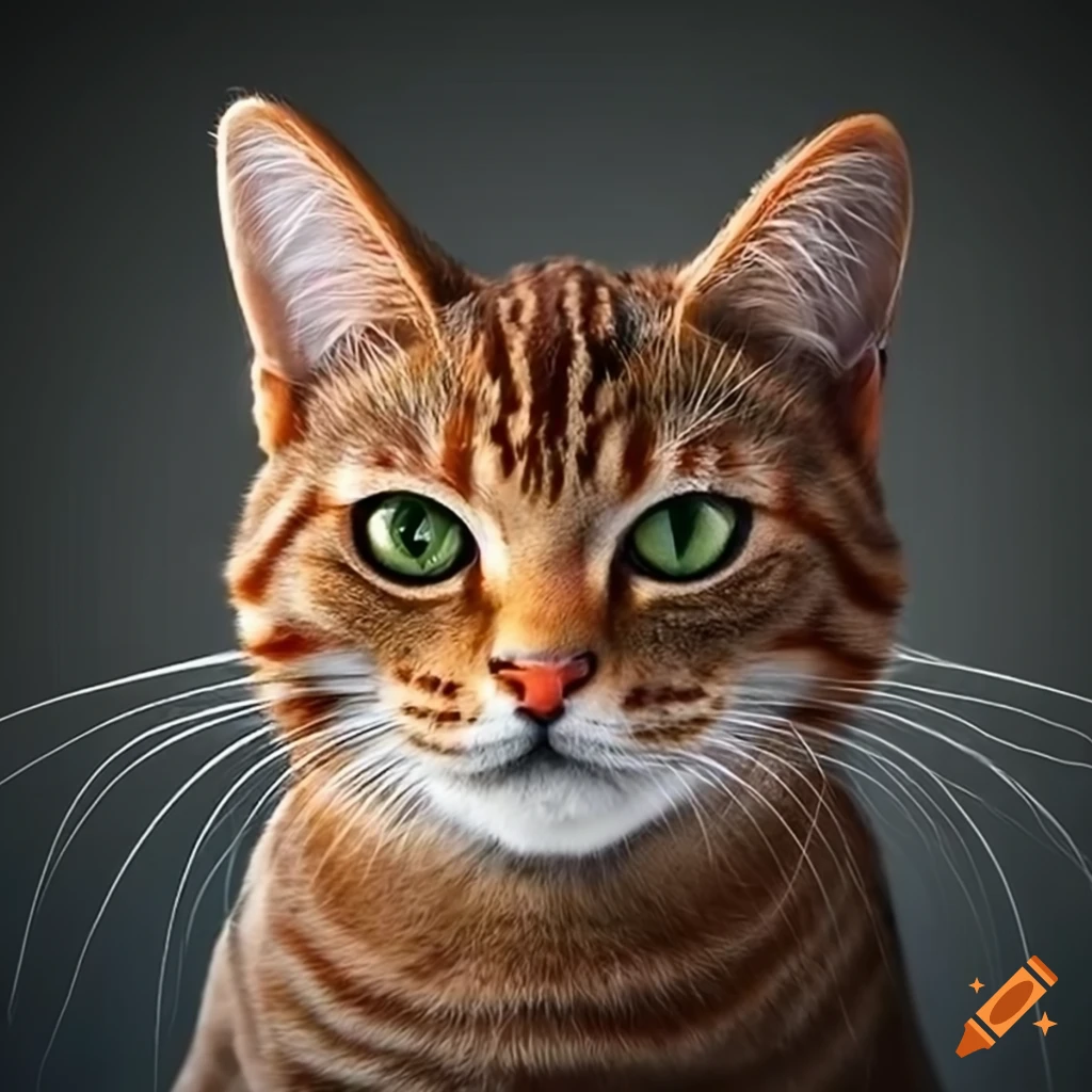 Hyper realistic picture of a cat