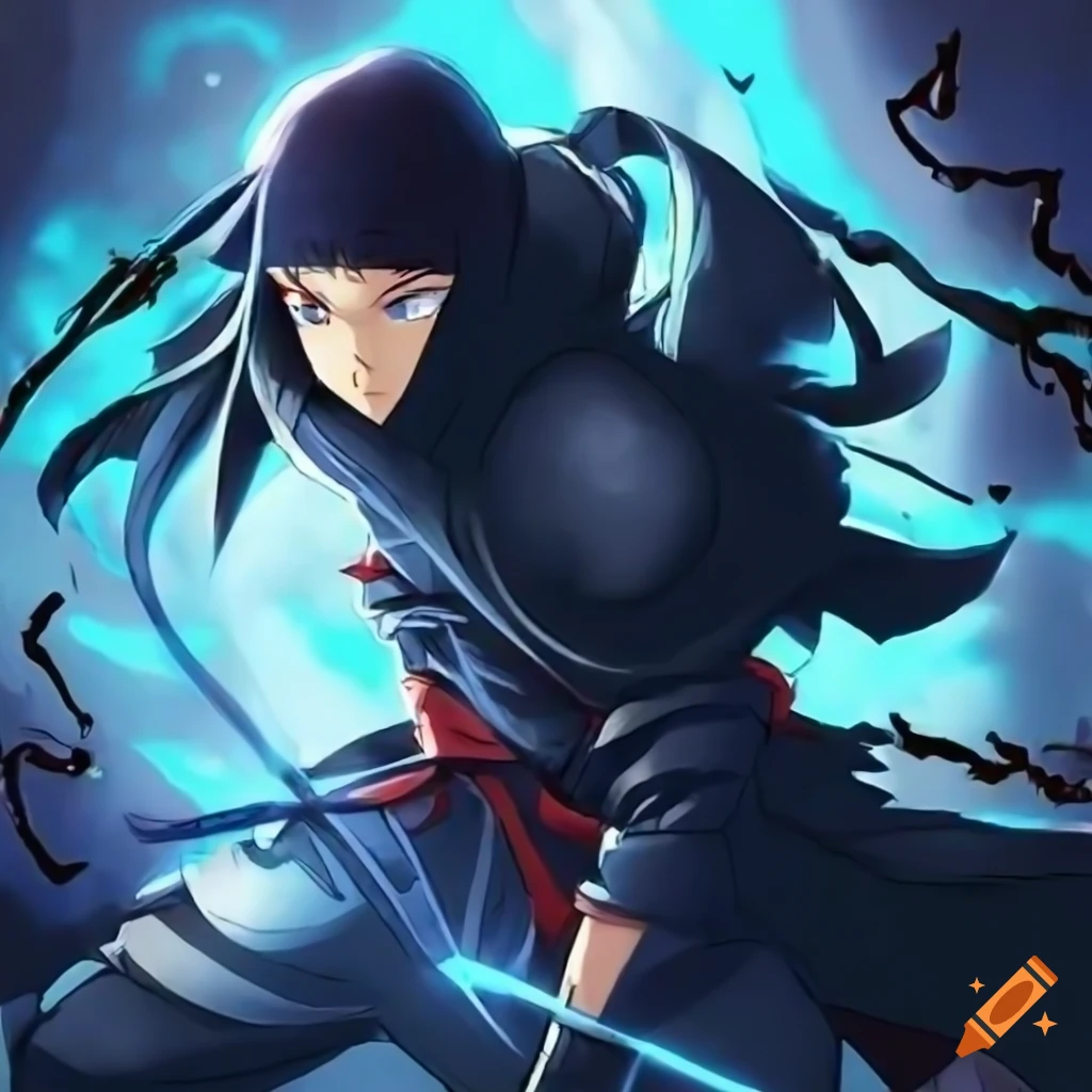 Epic master ninja in anime style