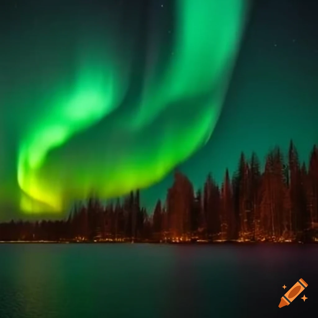 Vibrant display of northern lights