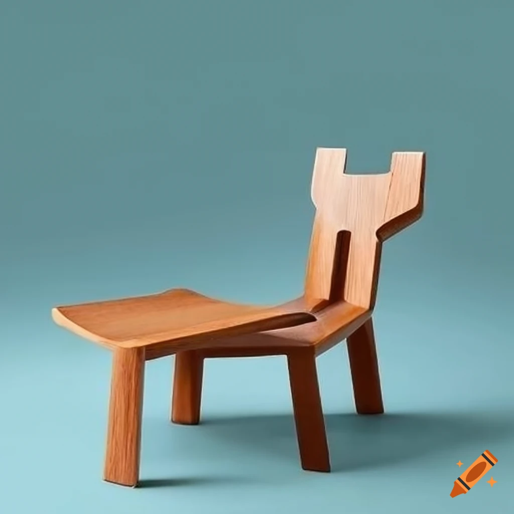 Postmodern wooden chair with Filipino details on Craiyon