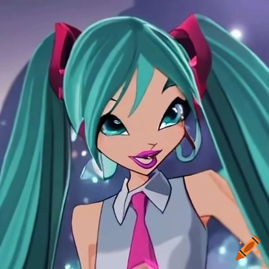 Winx club and hatsune miku singing together