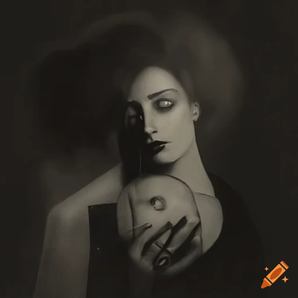 Surreal vintage photo of avant-garde artist couple in a garden on Craiyon