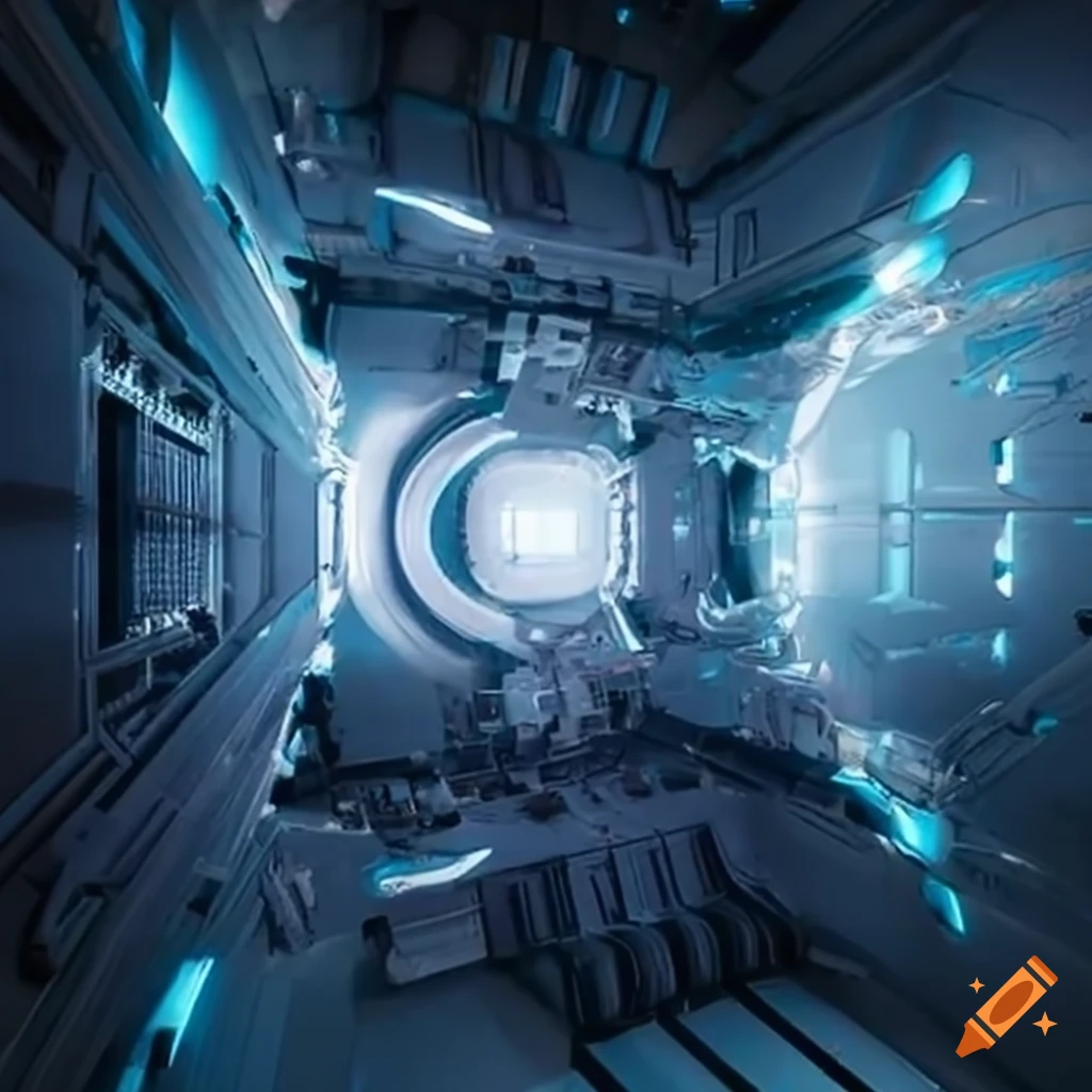 High-tech room launching a spaceship on Craiyon