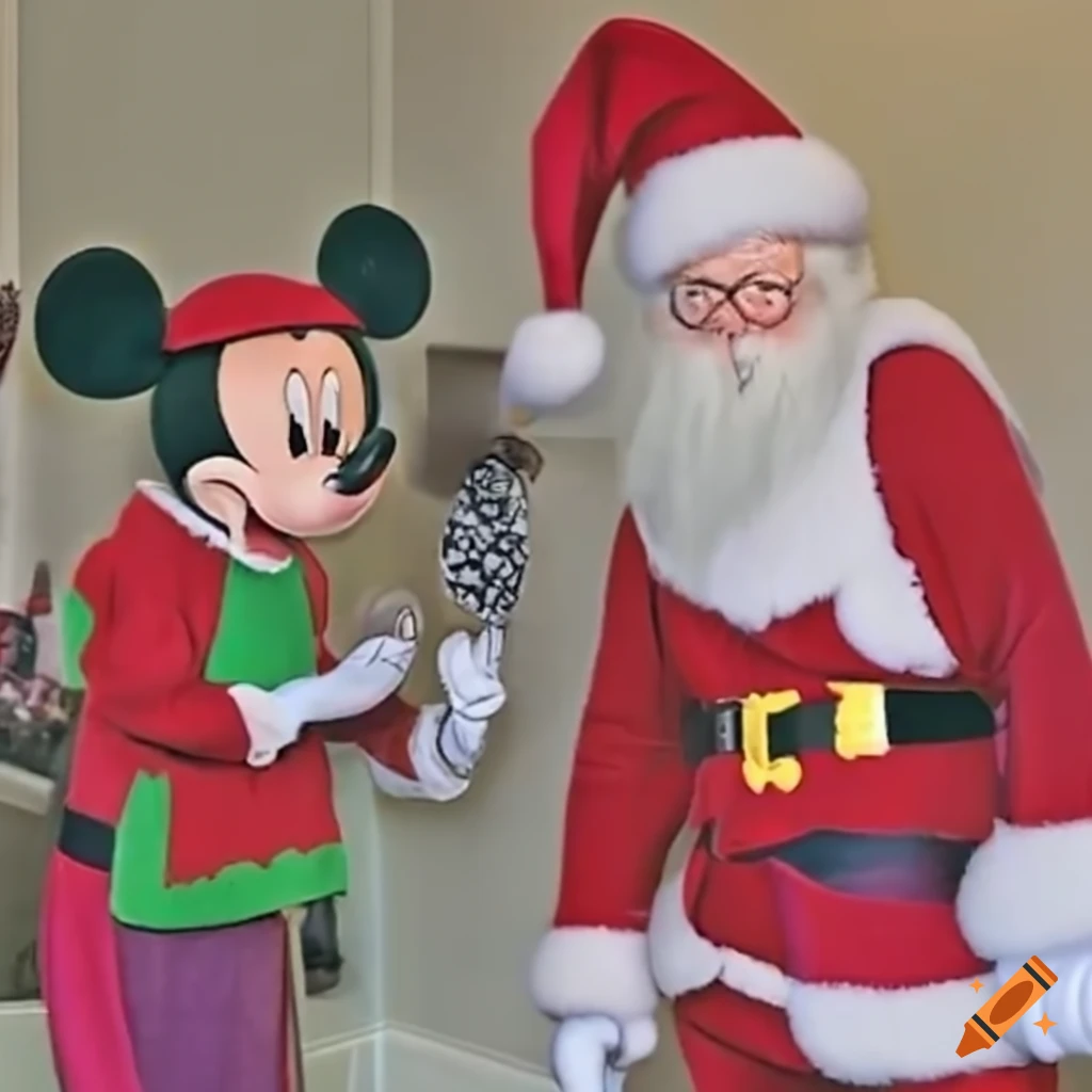 Mickey mouse as santa claus