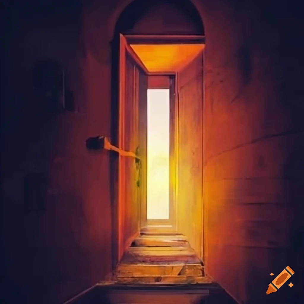 Image of a narrow door representing heaven