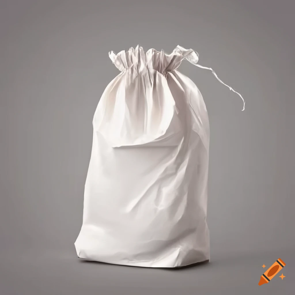 White garbage bag for paper recycling