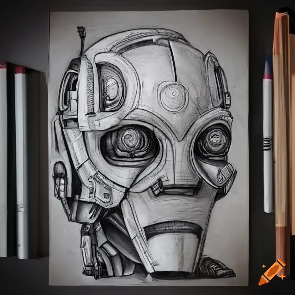 Sci-fi robot illustration