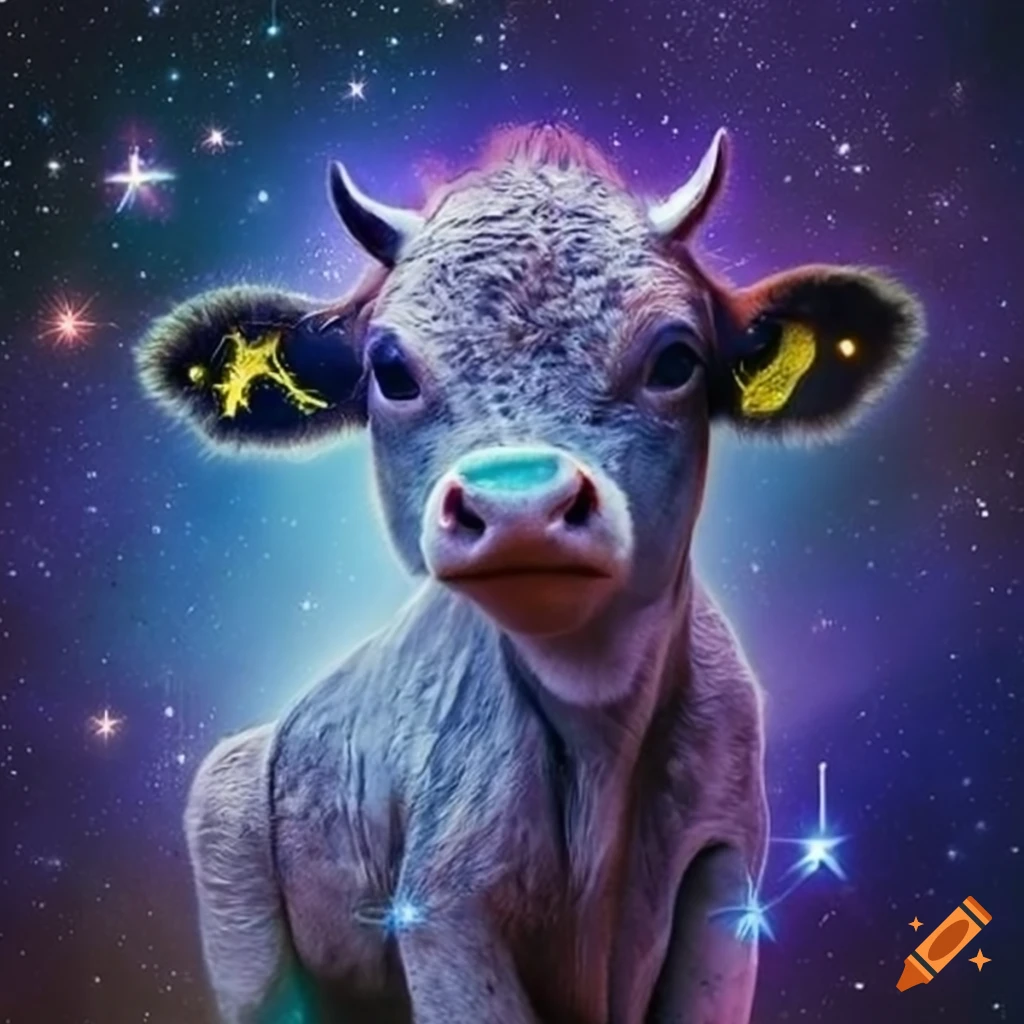 Adorable baby celestial cow