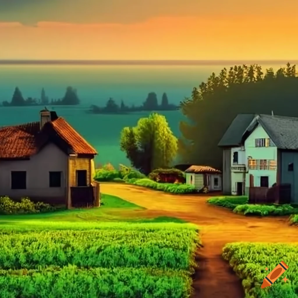 Picture of a peaceful rural town