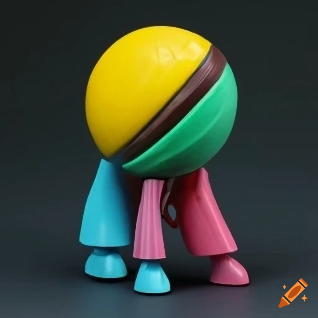 Vibrant 3d colored plastic toys