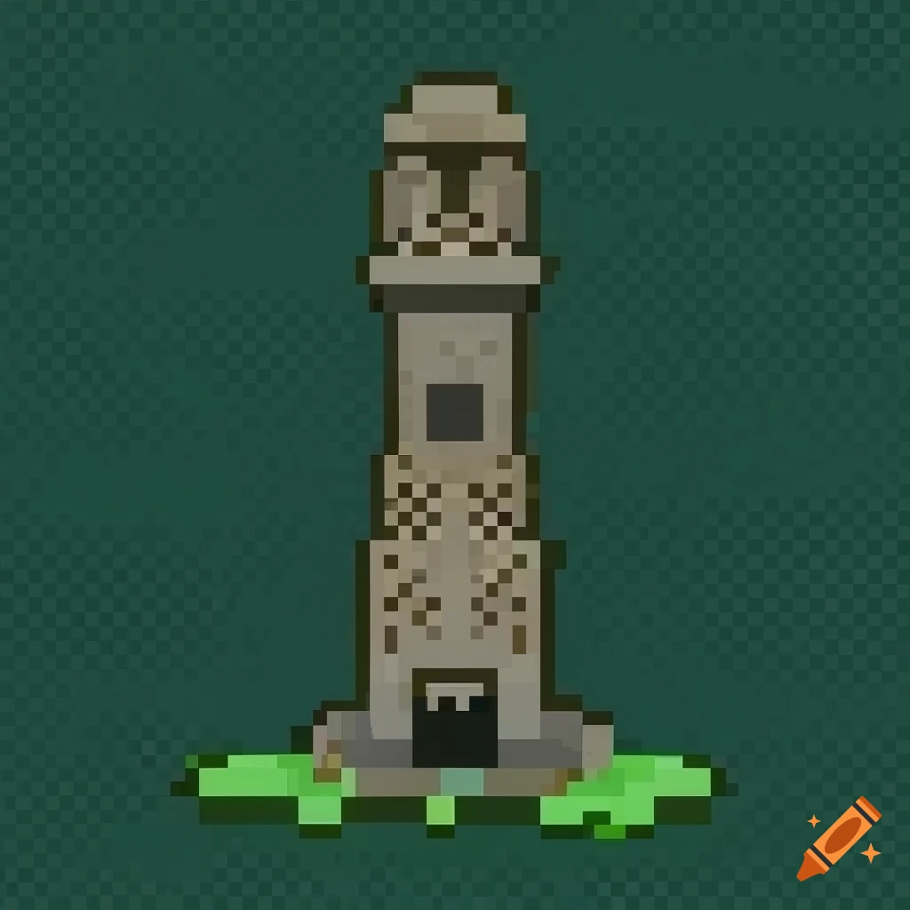 Sniper tower in pixel art style