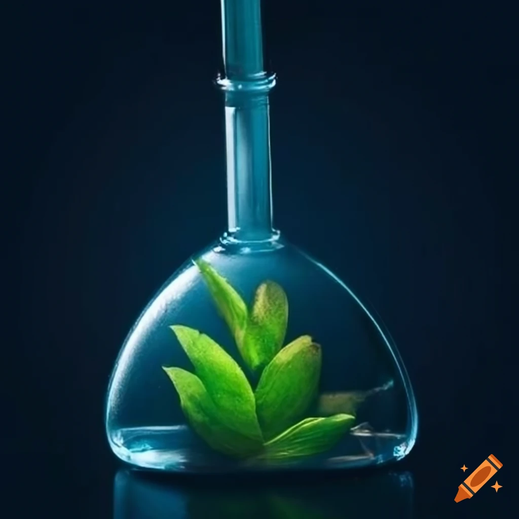 Close-up of a plant specimen being studied in the laboratory