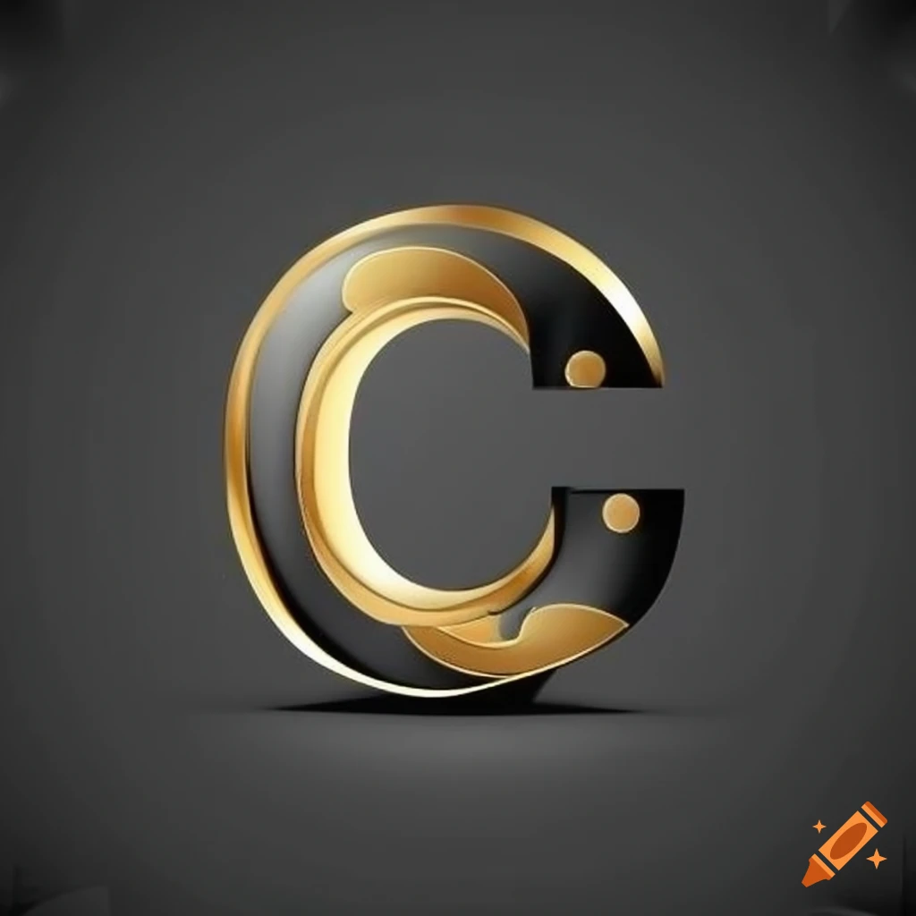 Black and gold letter c design