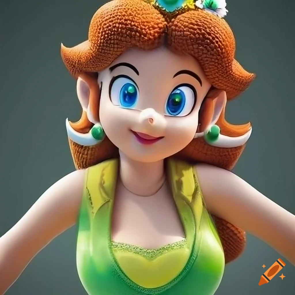 Real-life portrait of princess daisy on Craiyon