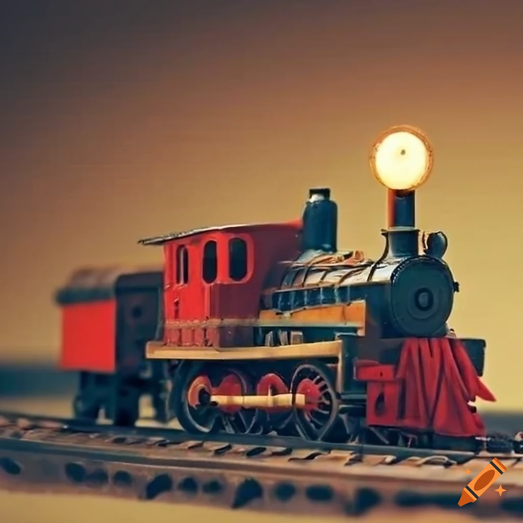 Vintage toy trains on Craiyon