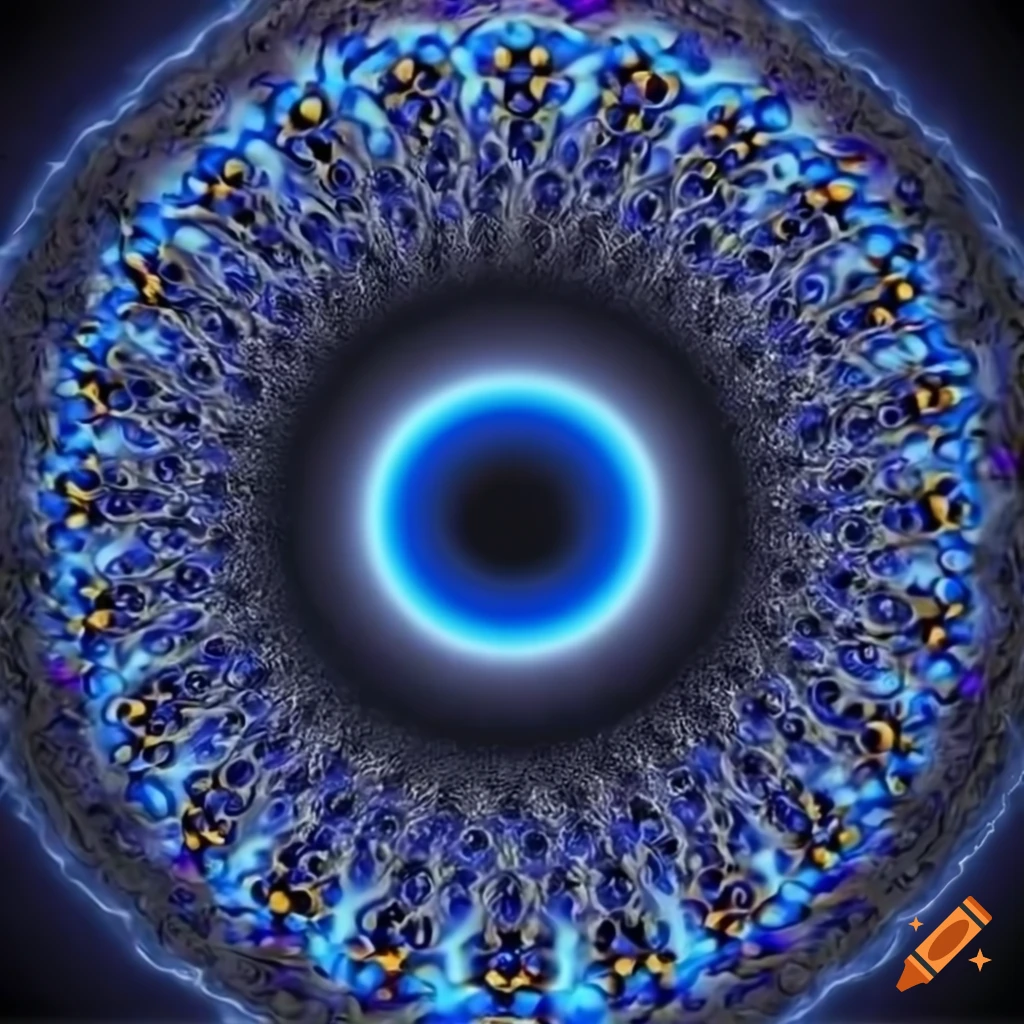 Blue dark optical illusion photo in hd