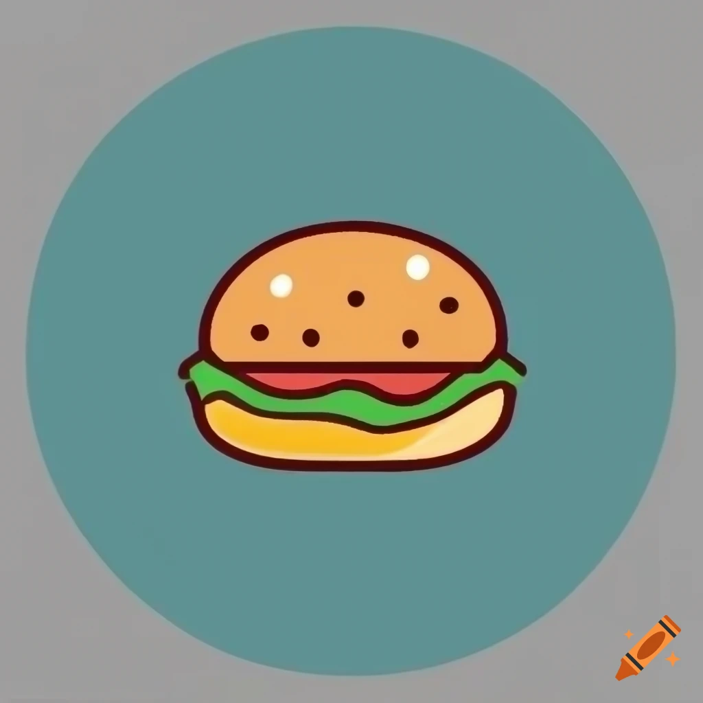 Flat icon of a cheeseburger