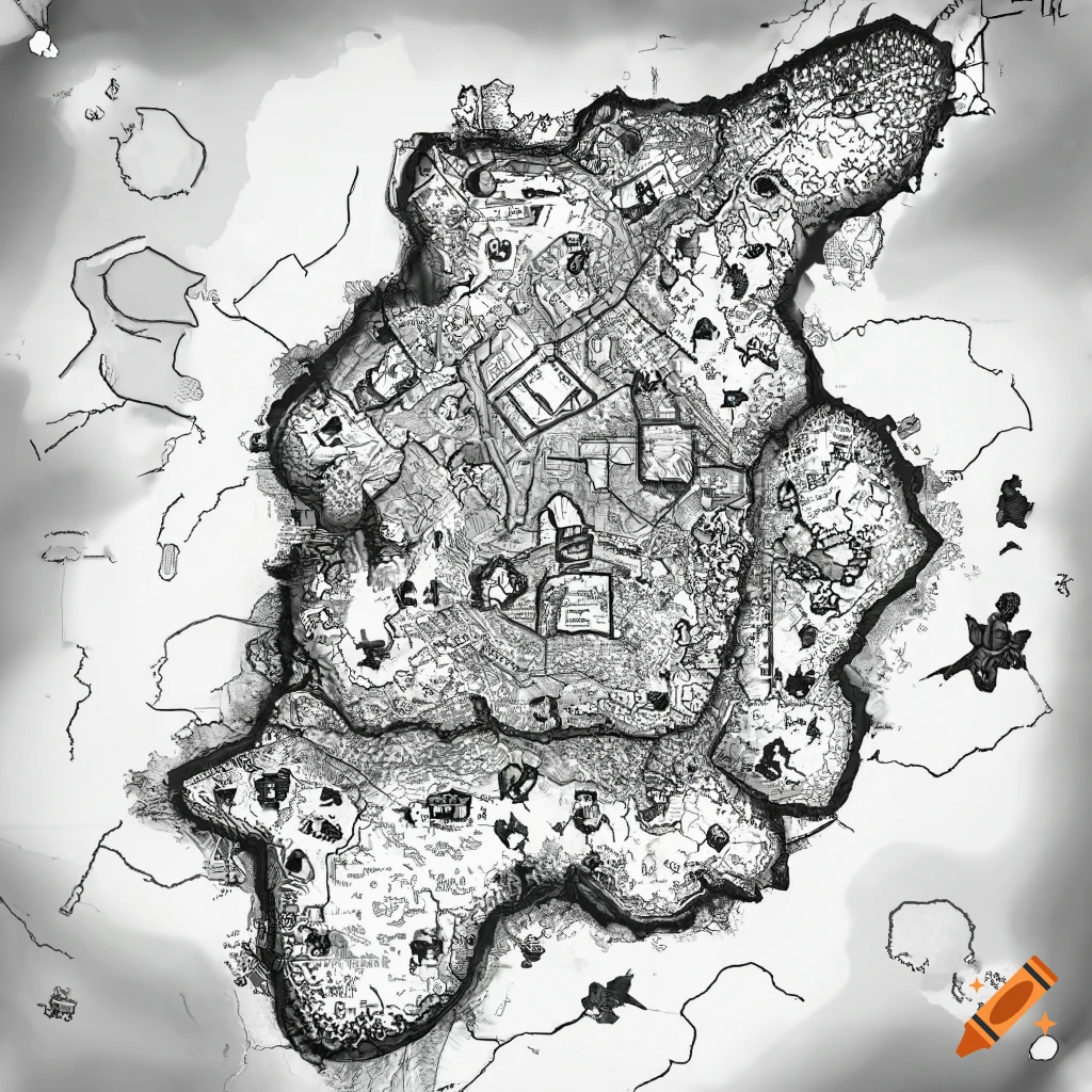 Detailed rpg map illustration