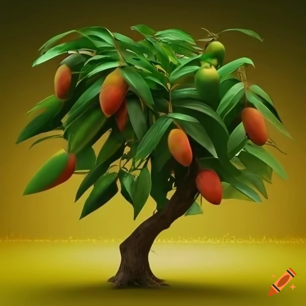 3d ultra hd image of a mango tree