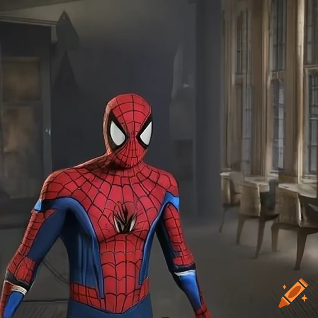 Spider-man in distress on Craiyon