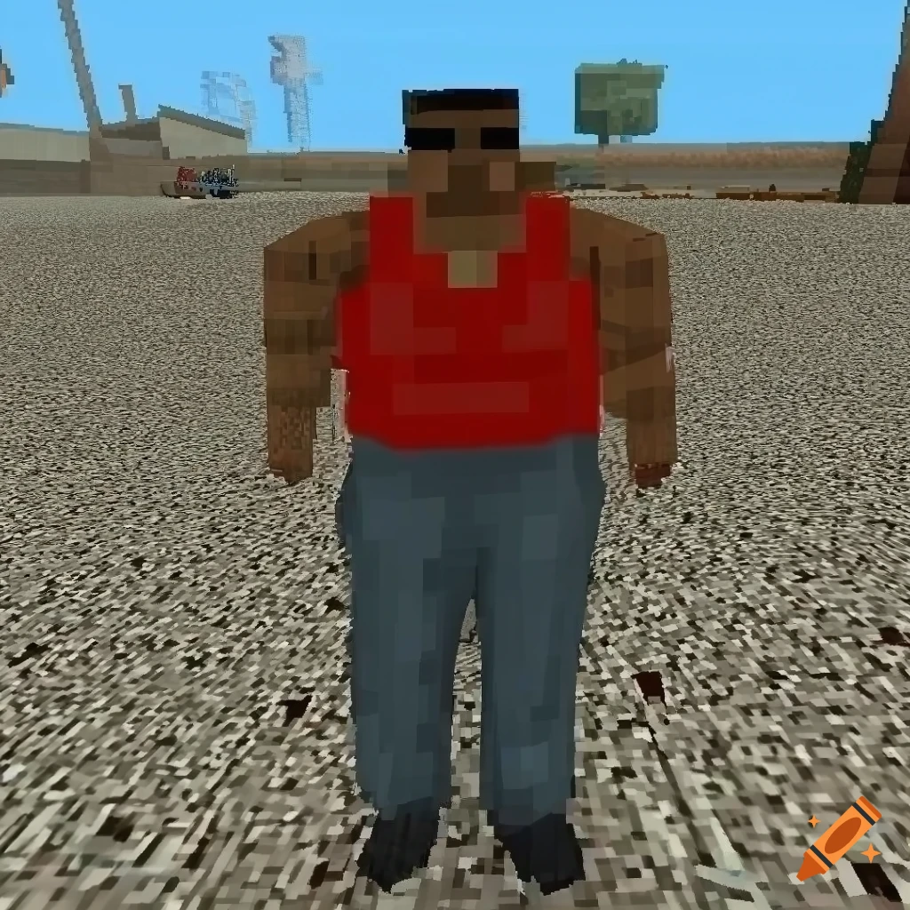 Gta san andreas in minecraft screenshot